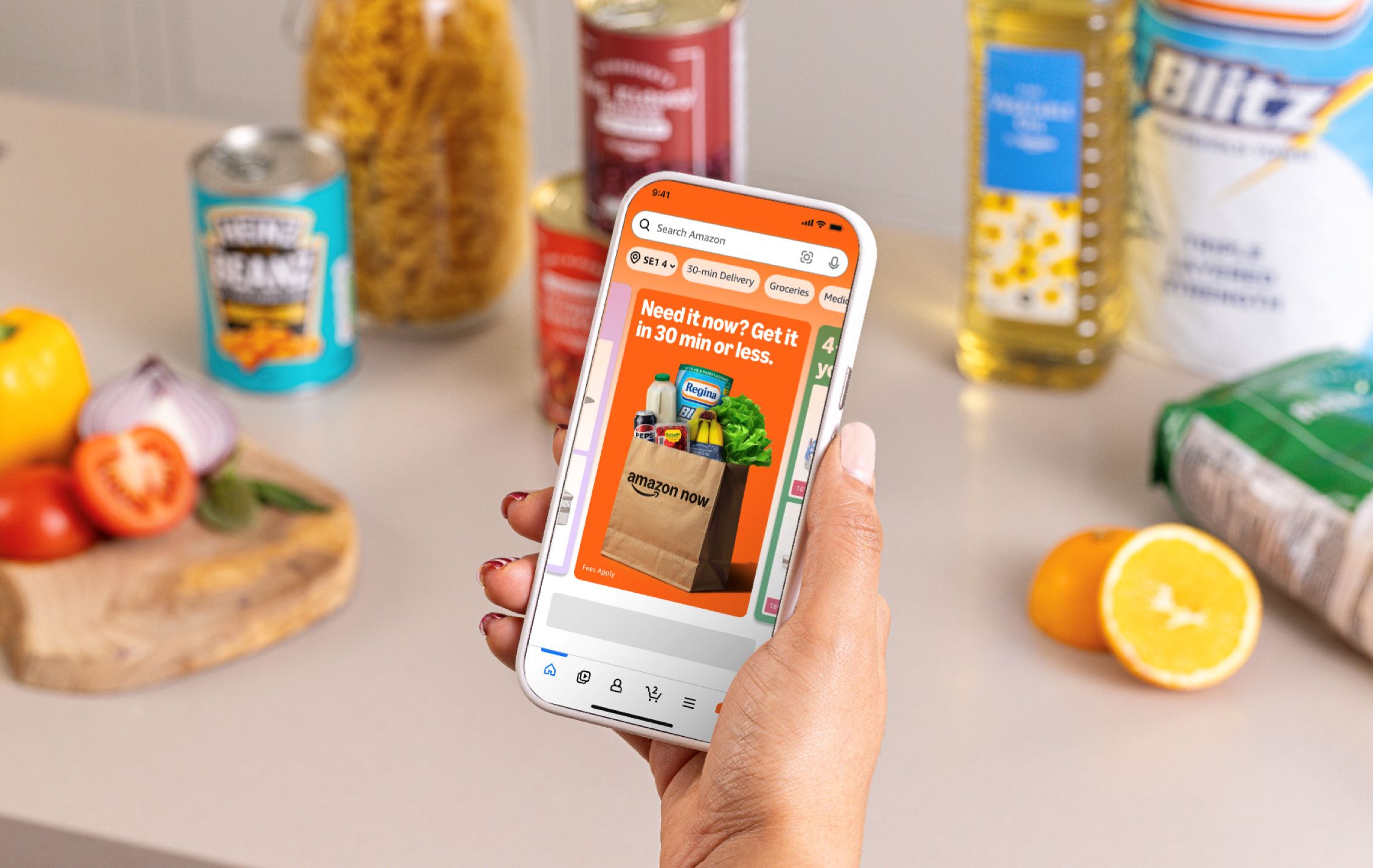 Amazon launches Amazon Now fast grocery delivery service in the UK ...